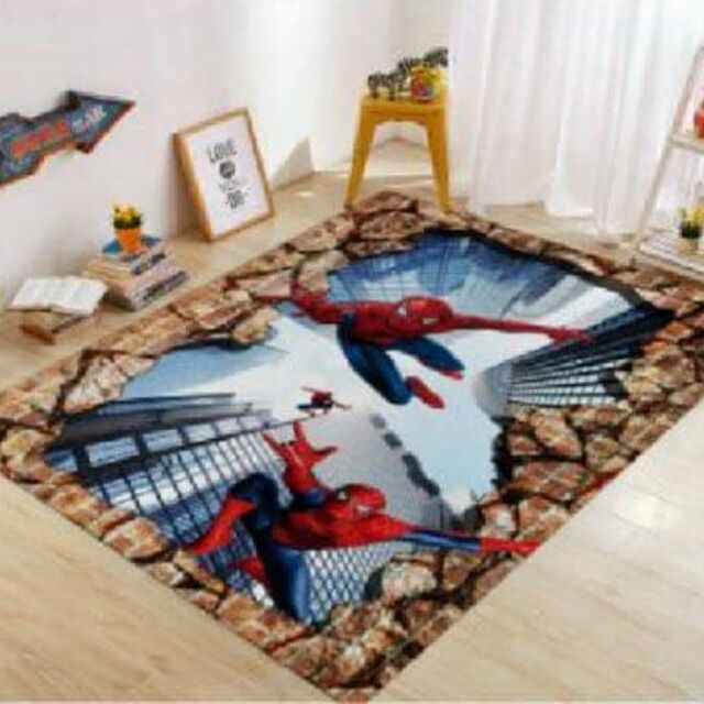 kids karpet spiderman / kids carpet spiderman velvet 3d floor mat s ...