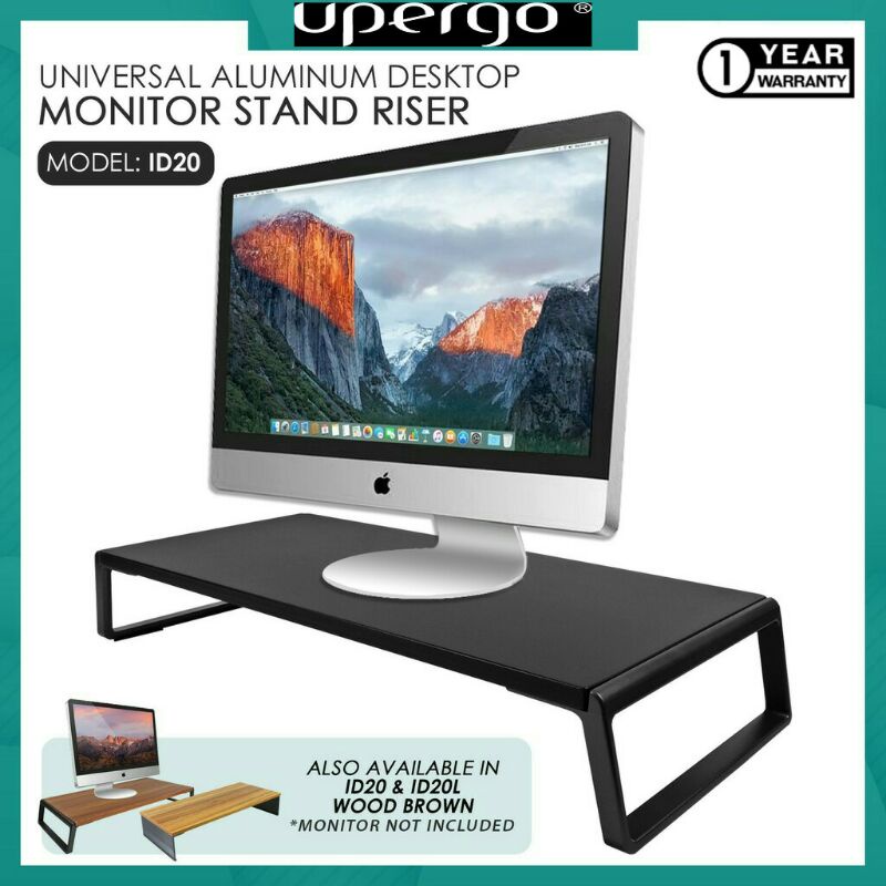 Upergo ID20 Anti Scratch MDF Premium Wooden Monitor Stand Riser Desktop ...