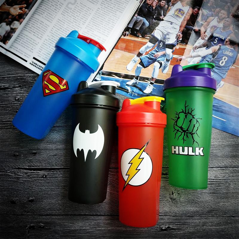 Marvel Superheroes Protein Shaker Bottle with Stainless Steel Ball ...
