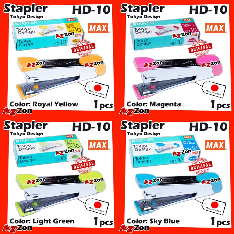 MAX Stapler HD-10 / HD-10TD Stapler No-10 Tokyo Design Use Staples 10 ...