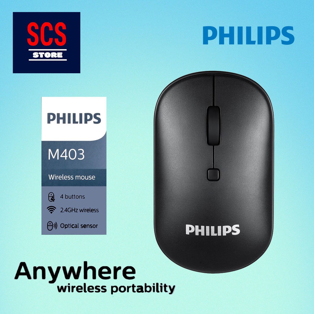 PHILIPS M403 4 Button 2.4GHz Wireless Mouse SPK7403 | Shopee Malaysia