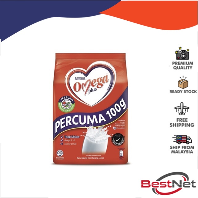 Nestle Omega milk Plus 1kg FOC 100g | Shopee Malaysia