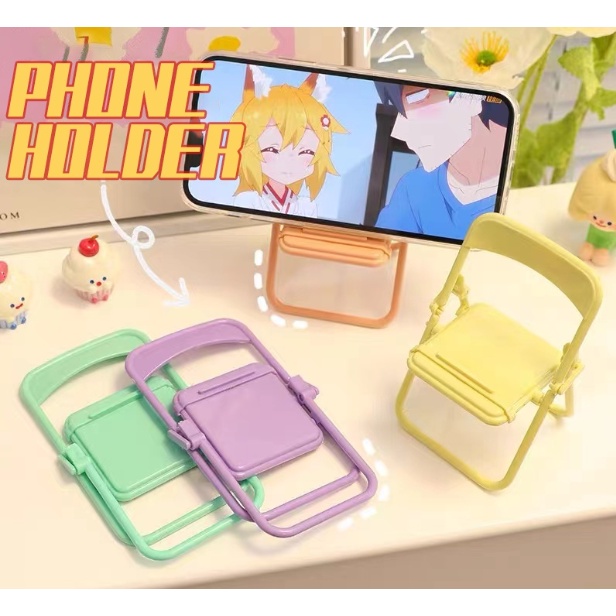 Mobile Phone Stand Desktop Chair Stand Adjustable Macaron Color Stand ...
