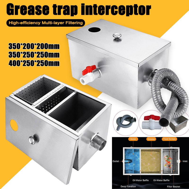 Grease Trap Interceptor Oil Water Separator for Restaurant Kitchen ...