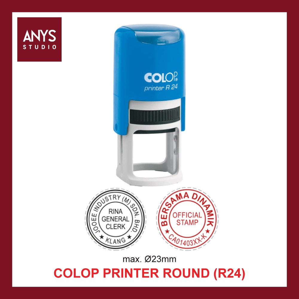 [Custom Made] COLOP (R24) Printer Line R24 Self-Inking Stamp | Shopee Malaysia