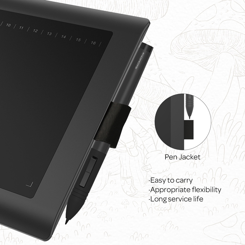 GAOMON M106K Painting Digital Graphics Pen Tablet with 12 Express Keys ...