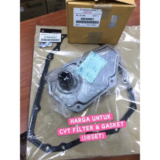 ORIGINAL MITSUBISHI MIRAGE / ATTRAGE CVT TRANSMISSION FILTER & GASKET (2824A021)+(2705A037 ...