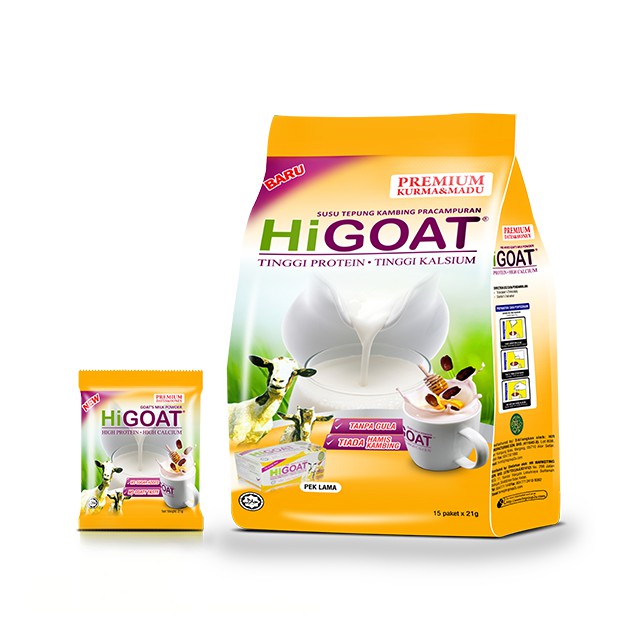 HiGoat Susu Kambing Premium Kurma Madu Hi Goat (21gm x 15 packs ...