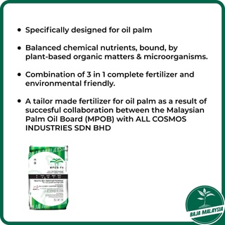 Real Strong MPOB F4 Bio-Chemical Fertilizer NPKMB 9-6-18-2+0.5 25KG ...