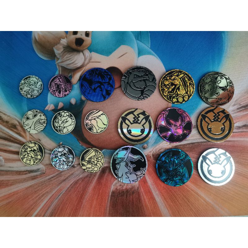 Pokemon Card PTCG Holofoil Plastic Coin Authentic Original(Tapu Lele ...