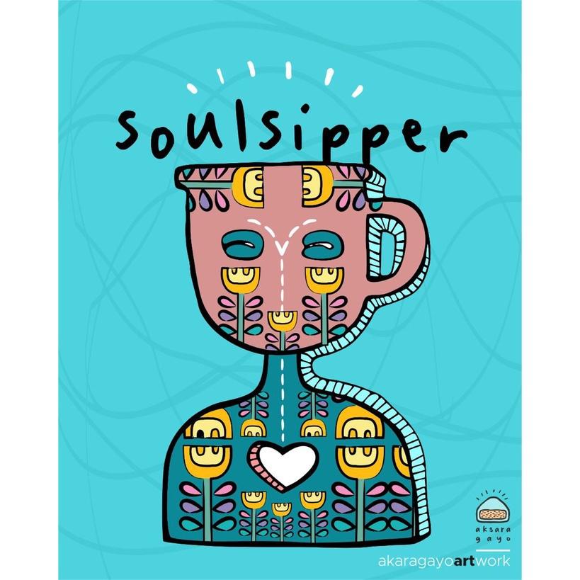 Sticker SoulSipper | Aksara Gayo | Shopee Malaysia
