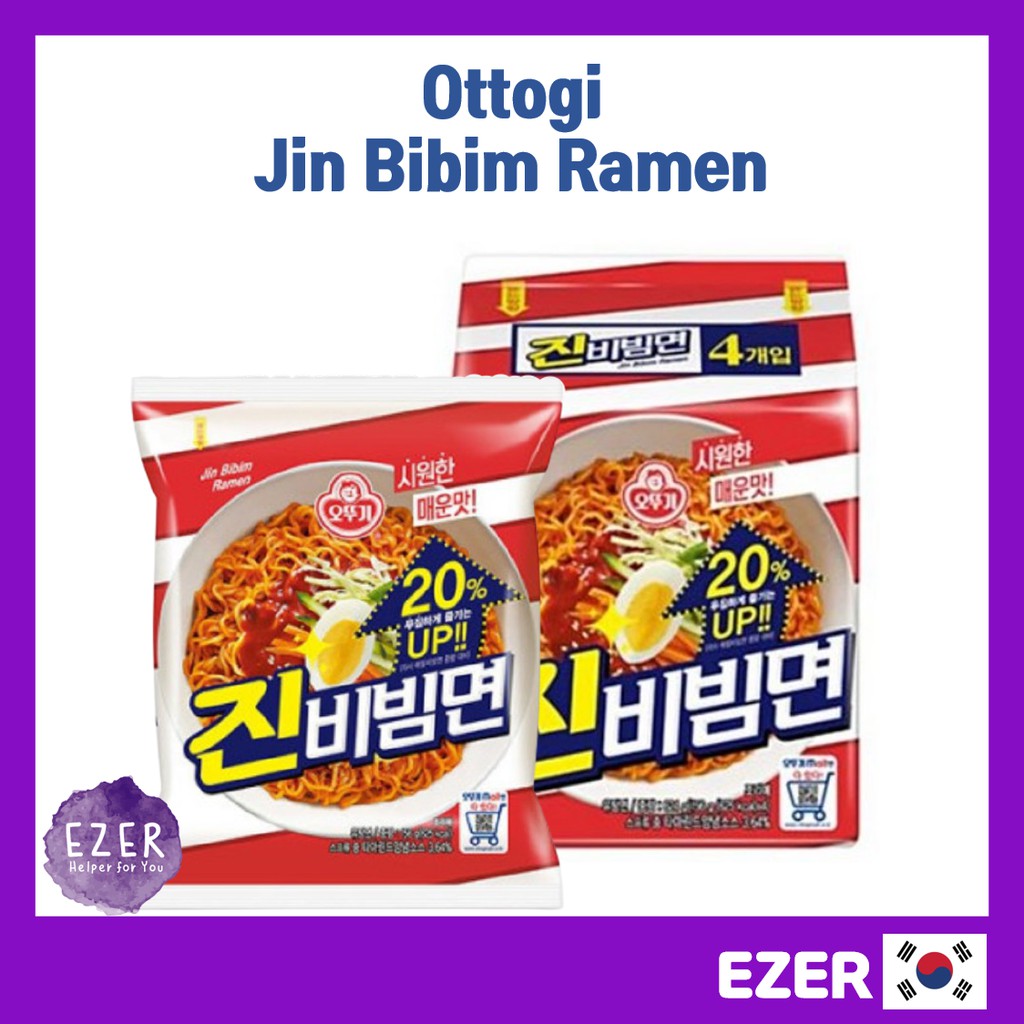 [OTTOGI] Jin Bibim Men Ramen (156g X 4ea) / Korea instant noodle ...