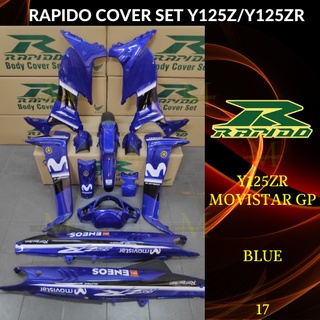 RAPIDO BODY COVER SET Y125ZR/125ZR MOVISTAR GP (17) BLUE (STICKER TANAM ...