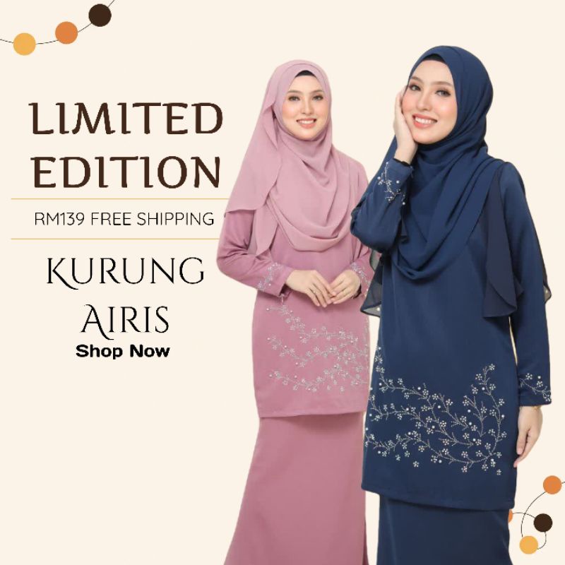 BAJU KURUNG MODEN AIRIS BERBATU DIAMOND DAN MANIK | Shopee Malaysia