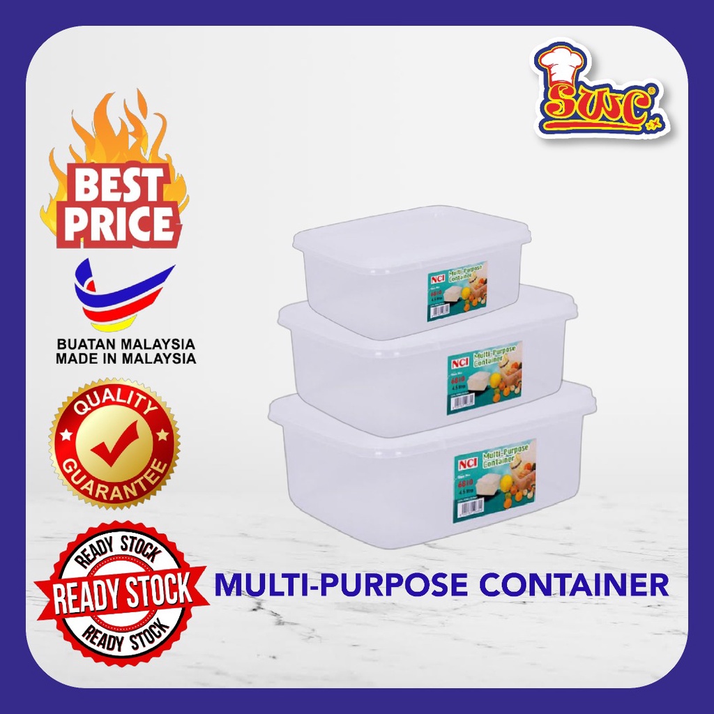 NCI Multi-Purpose Rectangular Container / Bekas Makanan [6810/6812/6814 ...