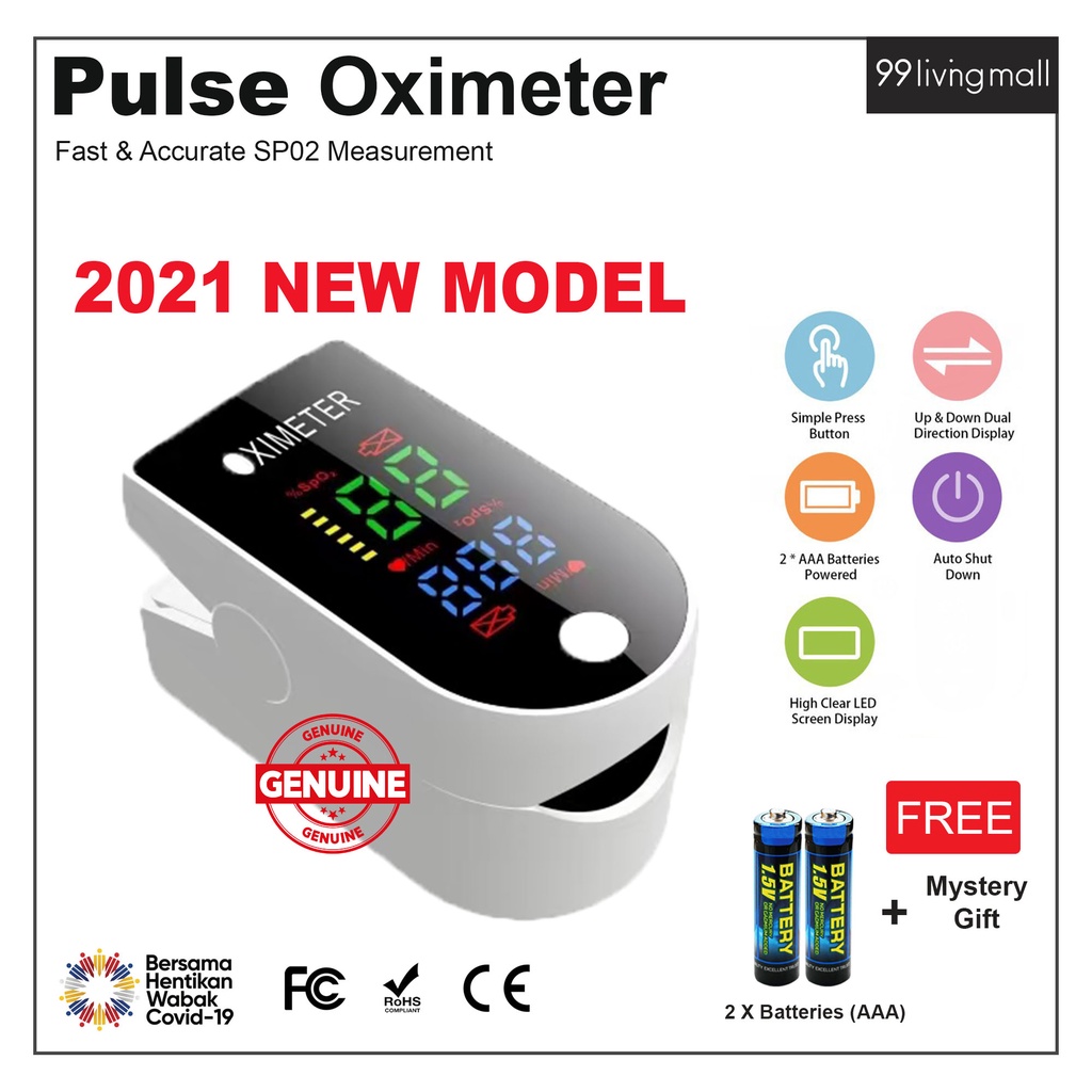 New Pulse Oximeter | READY STOCK | Accurate Fast SpO2 Reading | LED ...