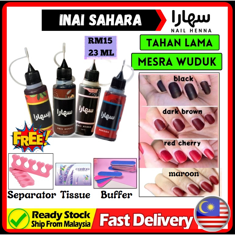 Inai / Inai Kuku / Nail Polish / Henna / Inai Celup / Inai Sahara ...