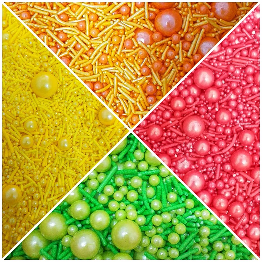 STOCK CLEARANCE Cake Sprinkle Sugar Deco Manik Cake Cake Topper Sugar ...