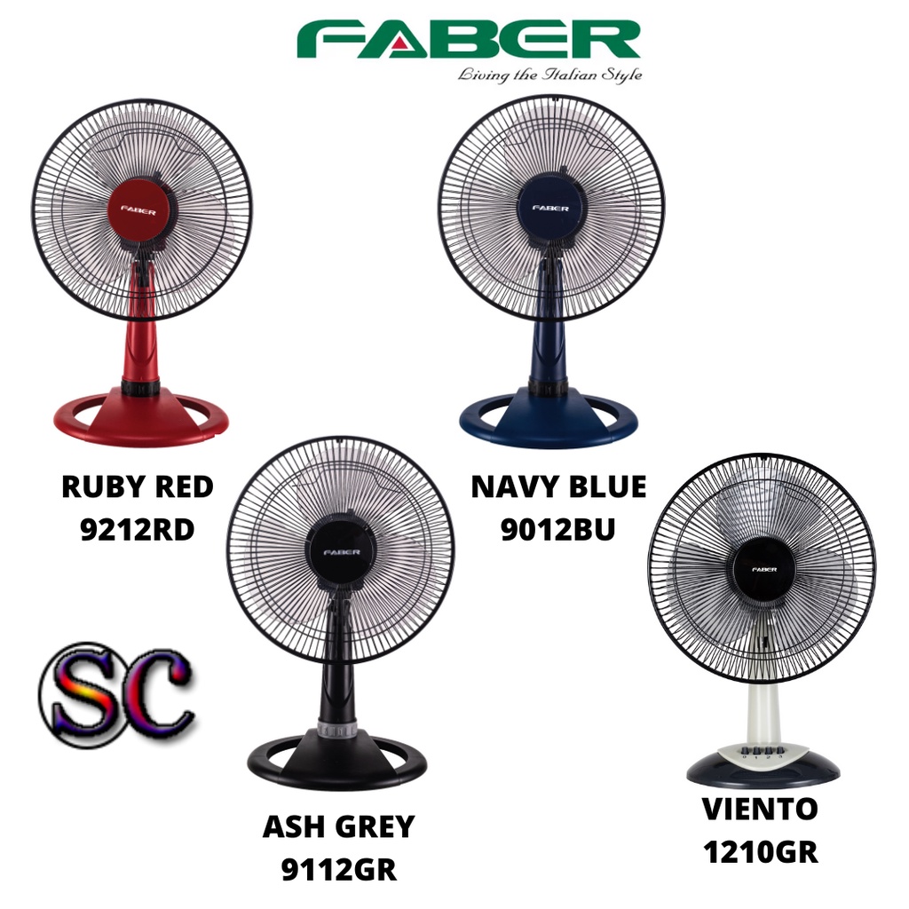 FABER TABLE FAN 12'' FTF VIENTO 1210GR/REVO 9212RD/REVO 9012BU/REVO ...