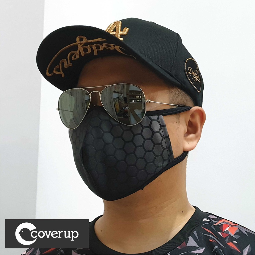 【fullblack】PREMIUM CLOTH FACE MASK COVER WITH FILTER POCKET | 2 LAYERS ...