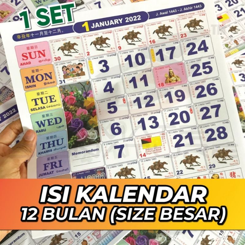 INLAY KALENADAR 2023| KALENDAR ISLAMIK | KALENDAR KUDA | Shopee Malaysia