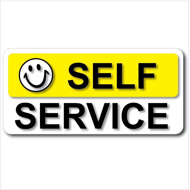 SELF SERVICE ACRYLIC SIGN BOARD 105x220mm | Shopee Malaysia