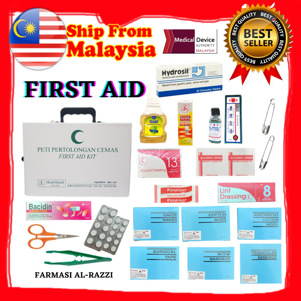 FIRST AID KIT EQUIPMENT COMPLETE SET & EXCLUSIVE | Shopee Malaysia