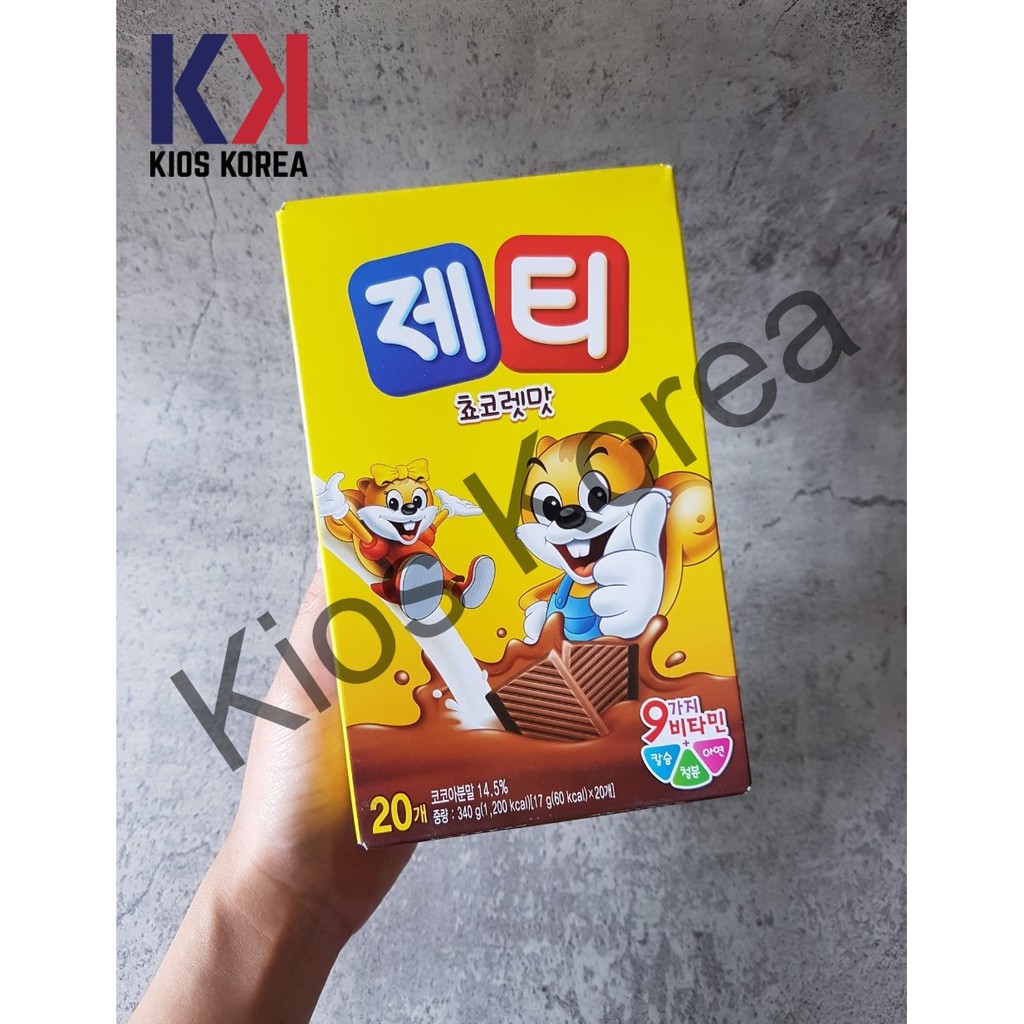 Dongsuh Jetty Chocolate Box 340gr - Korean Chocolate Powder Drink ...