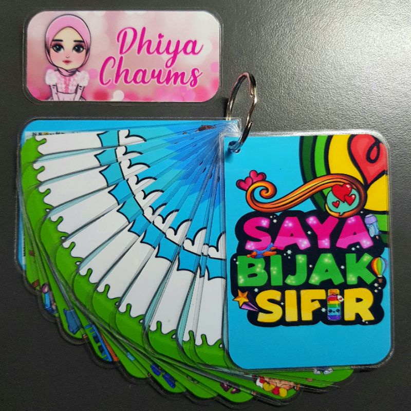 KAD SIFIR KEYCHAIN / KEYCHAIN MULTIPLICATION CARD | Shopee Malaysia