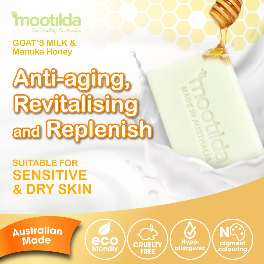 Mootilda Goats Milk And Manuka Honey Natural Soap 100g Perfect For