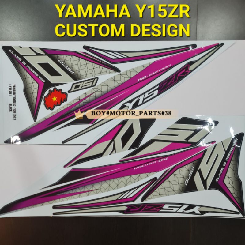 YAMAHA Y15 Y15ZR CUSTOM DESIGN VIETNAM RC EDITION ( 52 ) BODY STICKER ...
