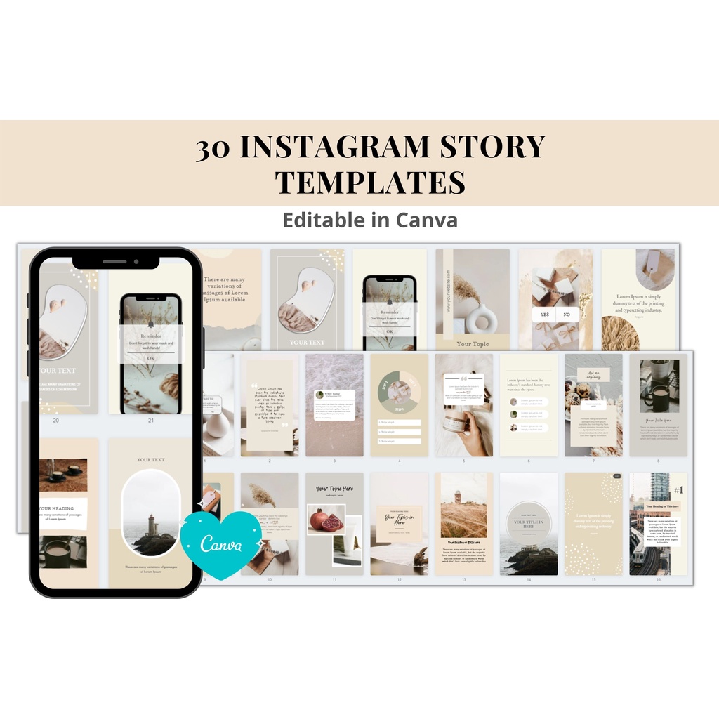 Instagram Story Template Editable In Canva 30 Templates Shopee Malaysia