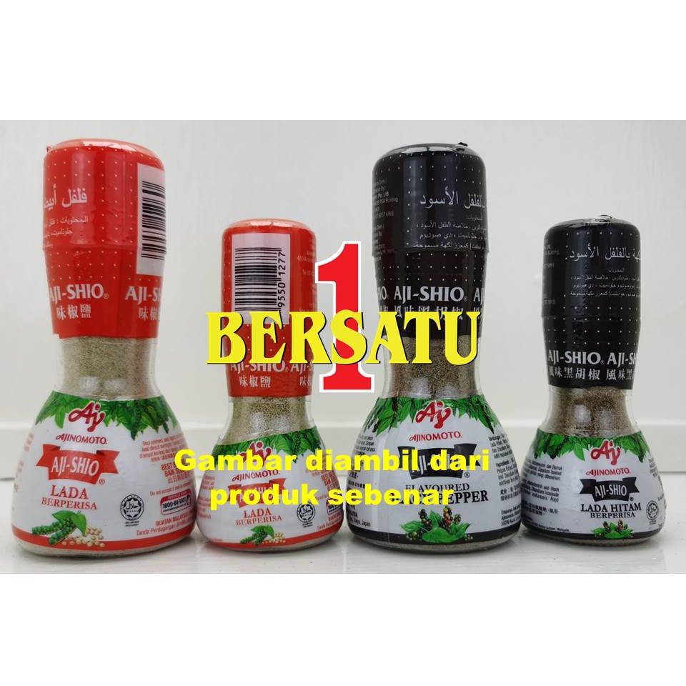 AJINOMOTO AJI-SHIO SERBUK LADA / LADA HITAM BERPERISA / PEPPER /BLACK ...