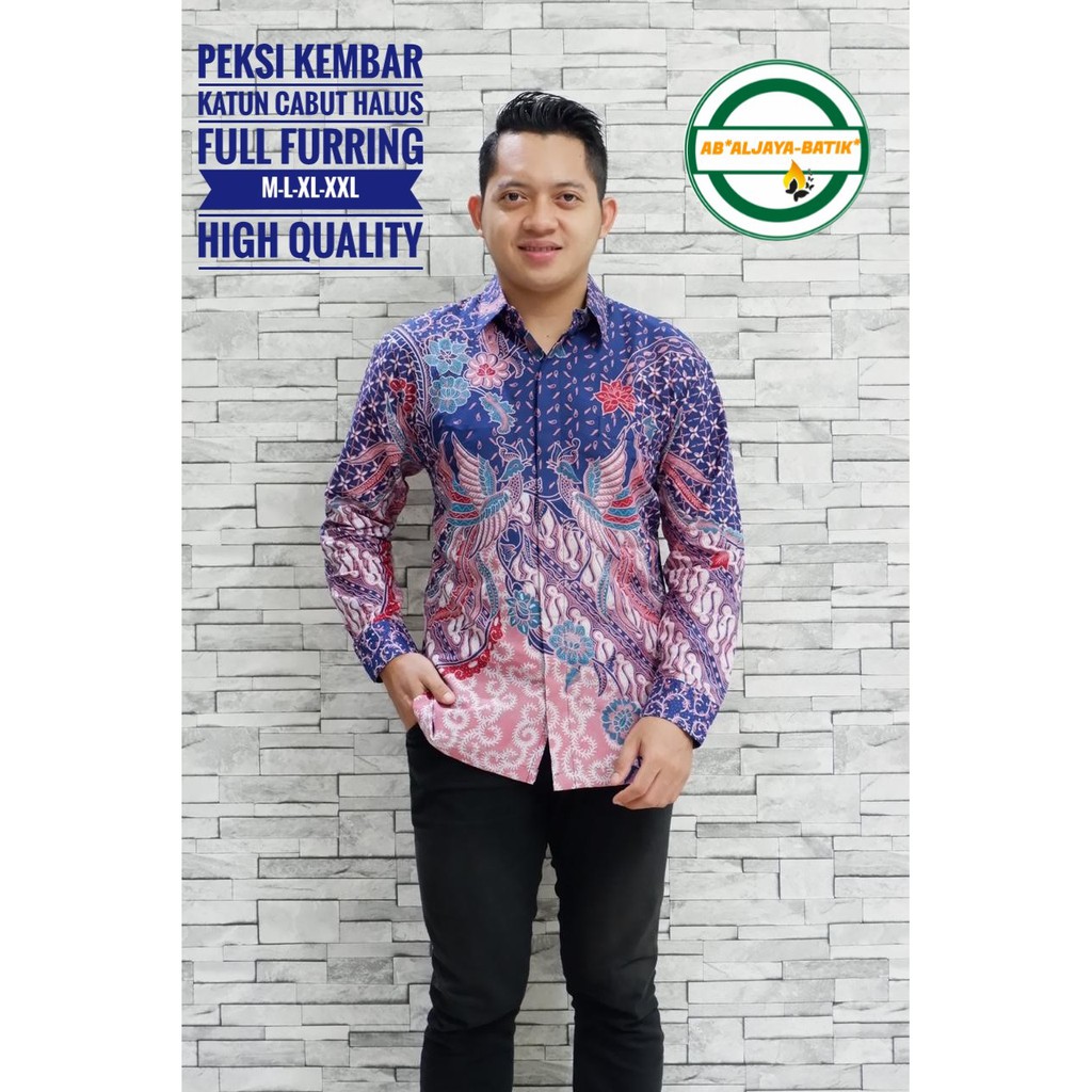 (1Kg = 4pcs) Long Sleeve Batik Shirt Ori Ab Peksi Twin Batik Solo ...