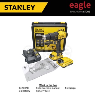 Stanley SCD711C2K-B1 20V Cordless Hammer Drill ( SCD711C2K, SCD711 ...
