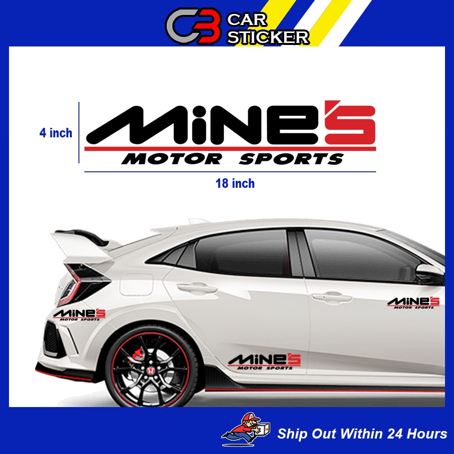 Mines Motorsports Car Sticker / cs621 | Shopee Malaysia
