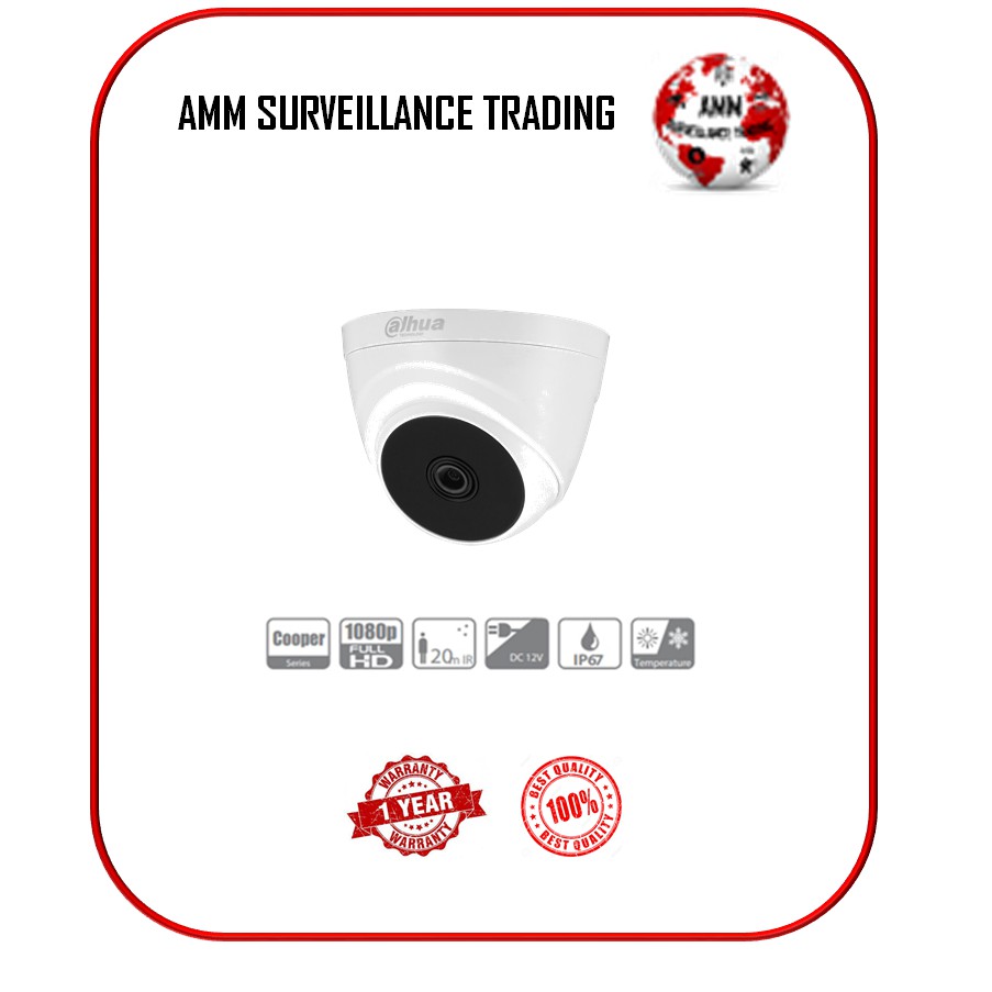DAHUA 2MP HD-CVI 1080P INDOOR IR EYEBALL DOME CAMERA | Shopee Malaysia
