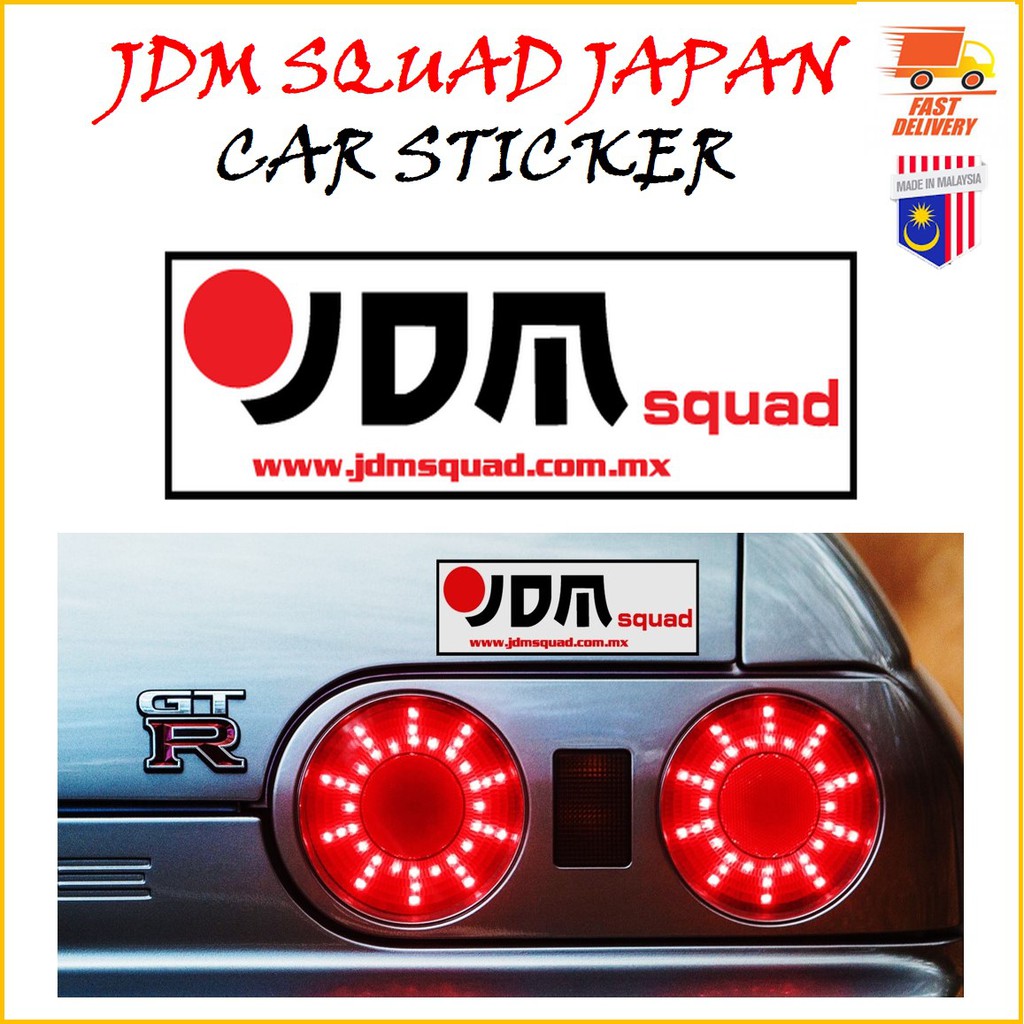 JDM SQUAD JAPAN CAR RACING CLUB STICKER | Shopee Malaysia