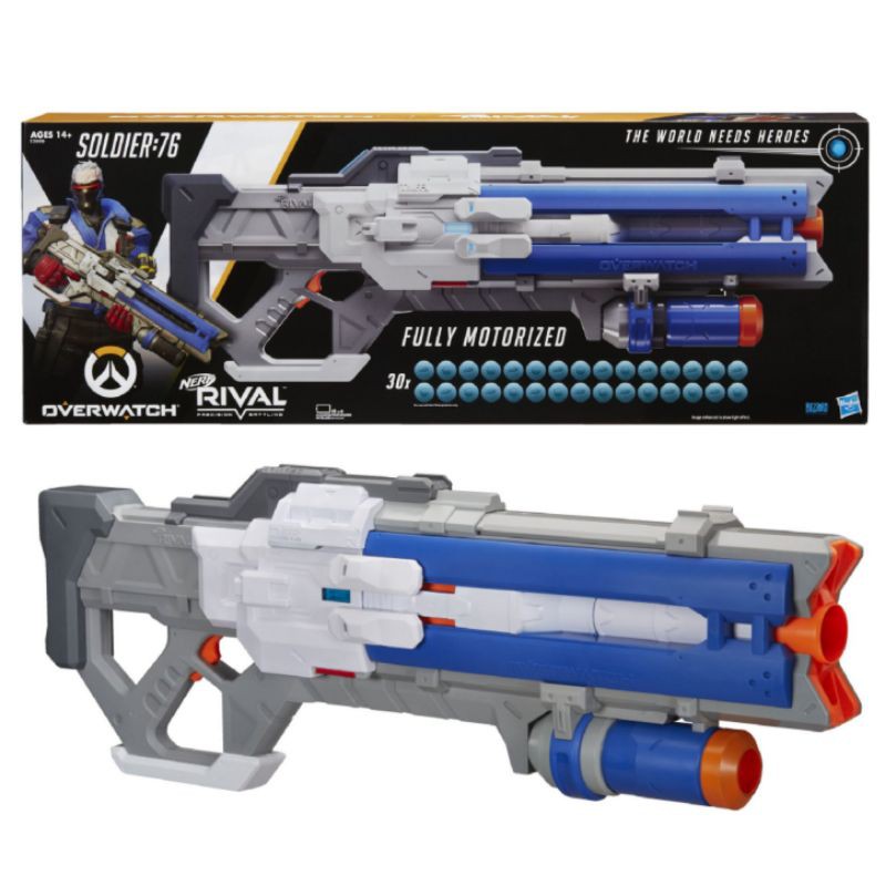 Hasbro Nerf Rival Blizzard Overwatch Soldier:76 Battle Round Ball Fully ...