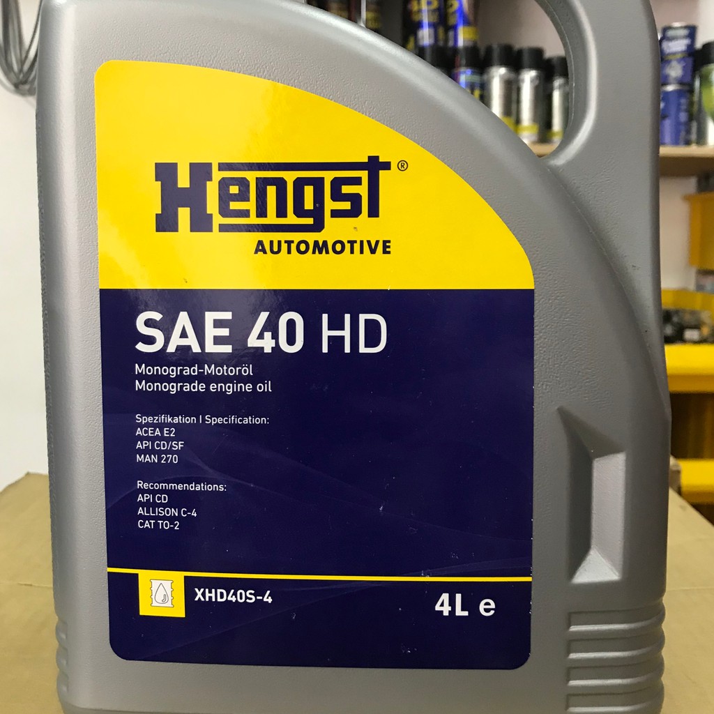 Hengst SAE40 HD Motor Engine Oil 4L | Shopee Malaysia