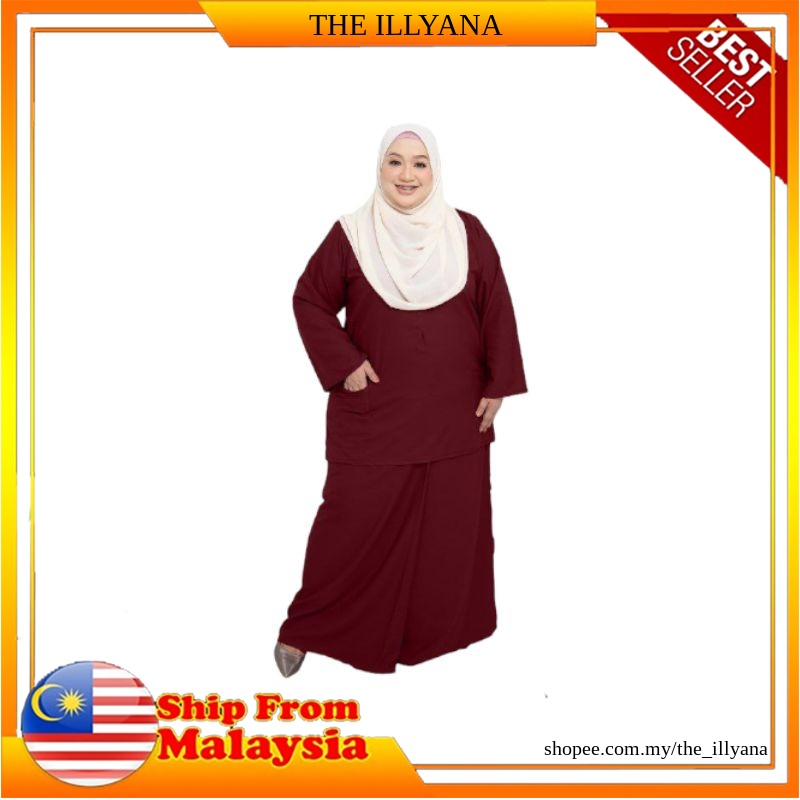(3XL-5XL) ARISSA ARIANA BAJU KURUNG KEDAH WOMEN MUSLIMAH OFFICE WEAR PLUS SIZE | Shopee Malaysia