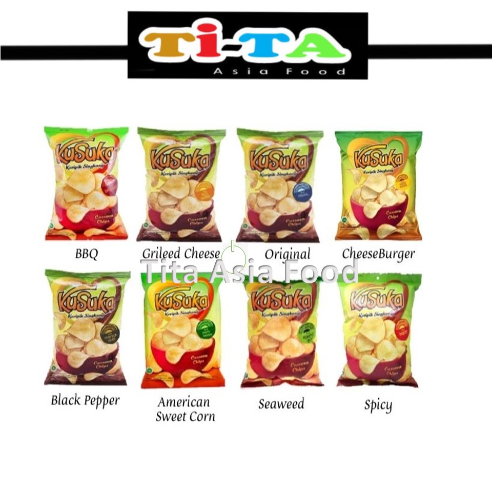 Tita [HALAL] Kusuka keripik Singkong /Cassava Chips/8 Flavours -180g | Shopee Malaysia