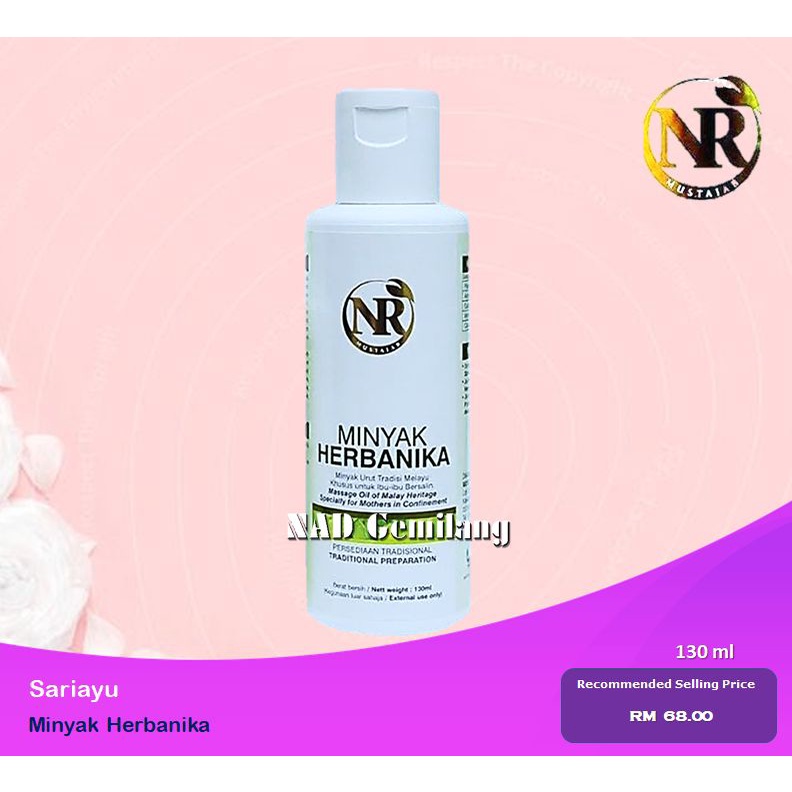 NR Mustajab ( Nona Roguy ) Minyak Herbanika 130ml | Shopee Malaysia