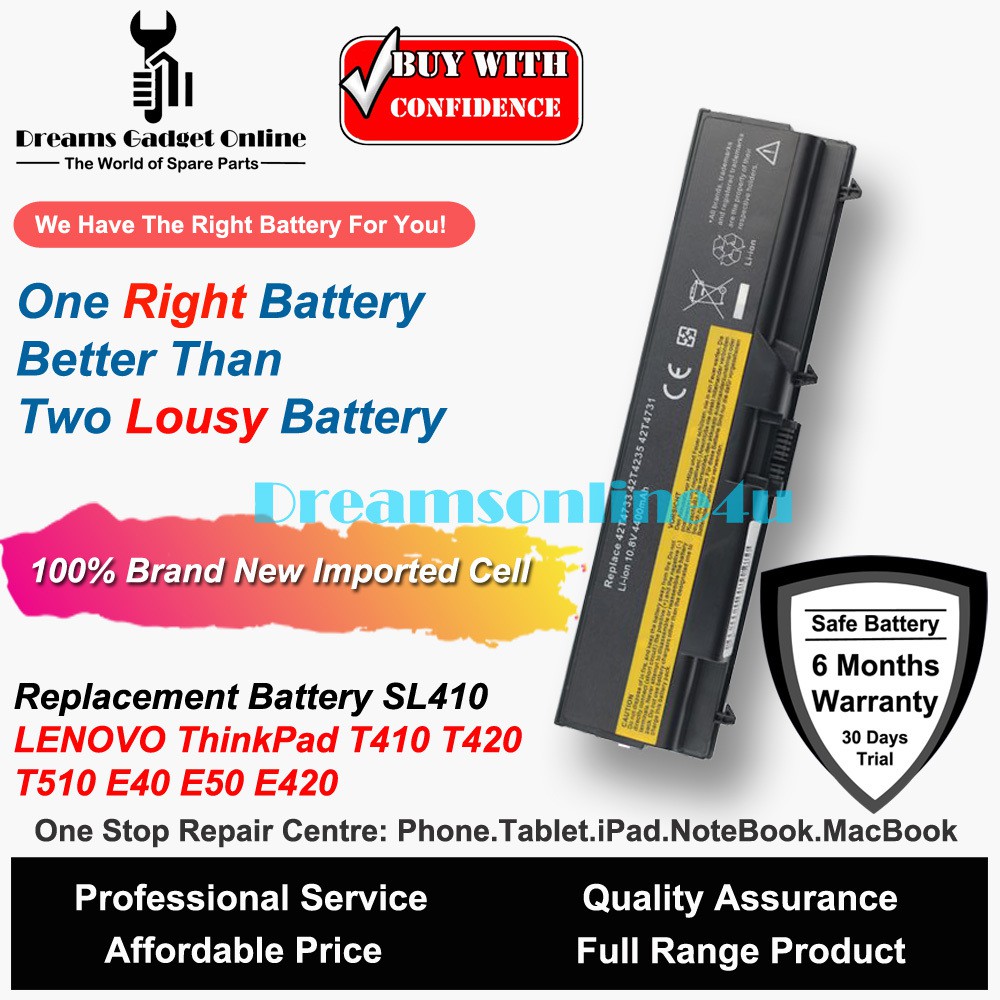 Replacement Notebook Battery SL410 LENOVO Replacement Notebook Battery ...
