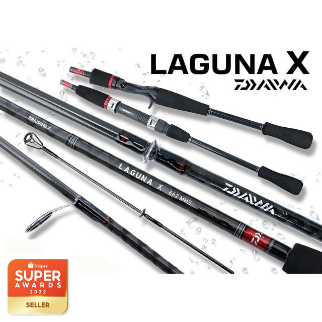 18 DAIWA fishing rod LAGUNA-X 602MHS-SD 662MHB-SD Spinning/Baitcasting Rod PACK WITH PVC PIPE ...
