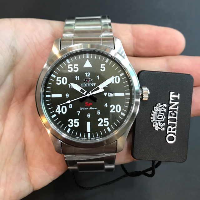 Orient SP Men’s Flight Aviator Stainless Steel Sport Watch ORFUNG2001F ...