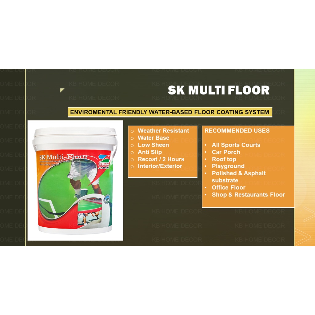 [5L] SKK SK Multi-Floor - Environmental Friendly Water-Based Floor Coating System | Shopee Malaysia