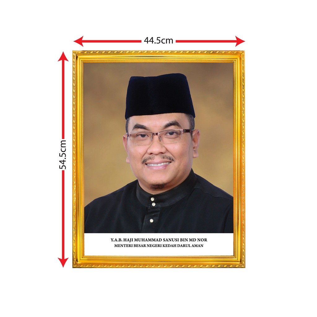 Bingkai Potret Menteri Besar Kedah, Chief Minister of Kedah | Shopee ...