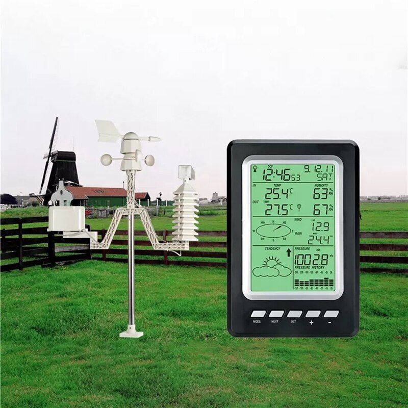 Wireless Solar Sensor Weather Station WS1030 433Mhz Temperature ...