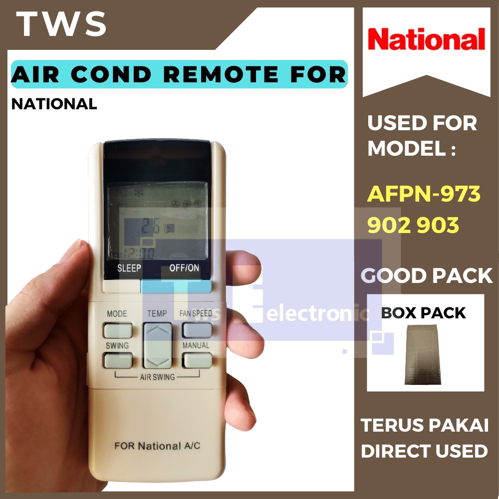 National Air Conditioner Remote Control(for model 75C598 3102012 ...